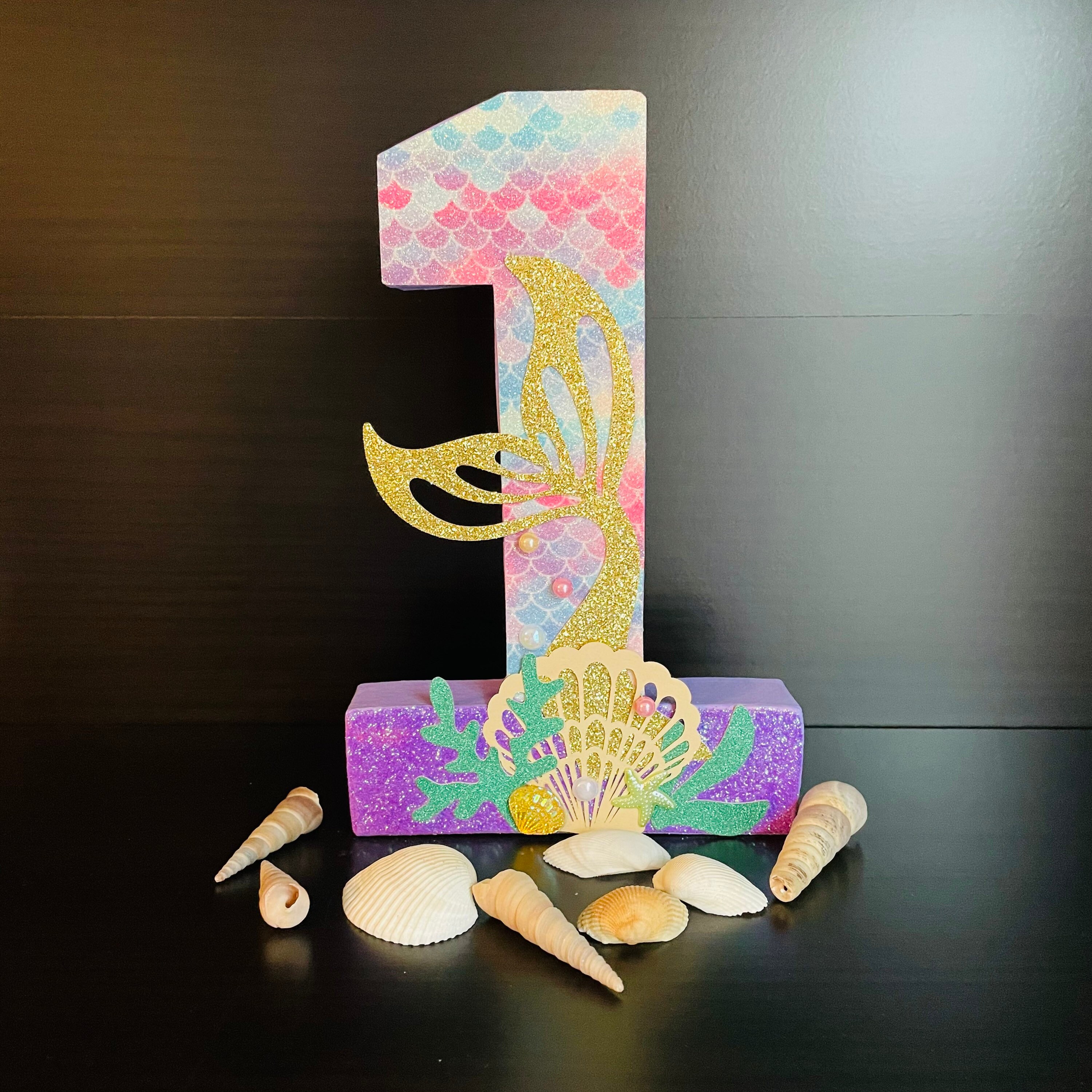 Mermaid Birthday Mermaid Number Birthday Number Mermaid - Etsy