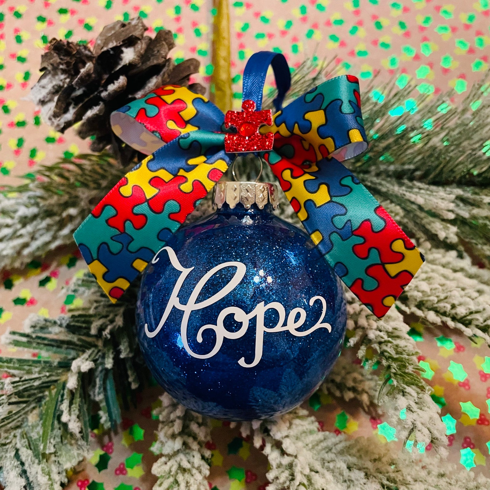 Autism Awareness Ornament, Christmas Ornament, Awareness Ornament ...