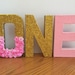 Number One First Birthday Baby Number One Pink & Gold - Etsy