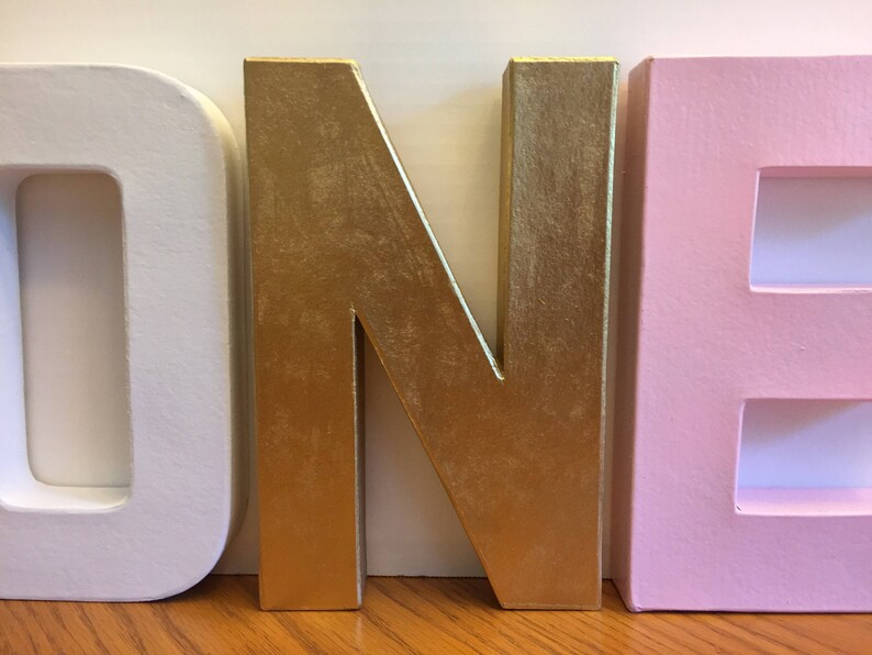Number One First Birthday Baby Number One Pink & Gold | Etsy
