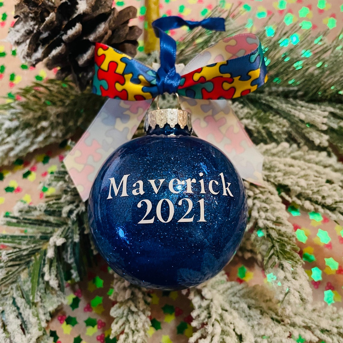 Autism Awareness Ornament, Christmas Ornament, Awareness Ornament ...