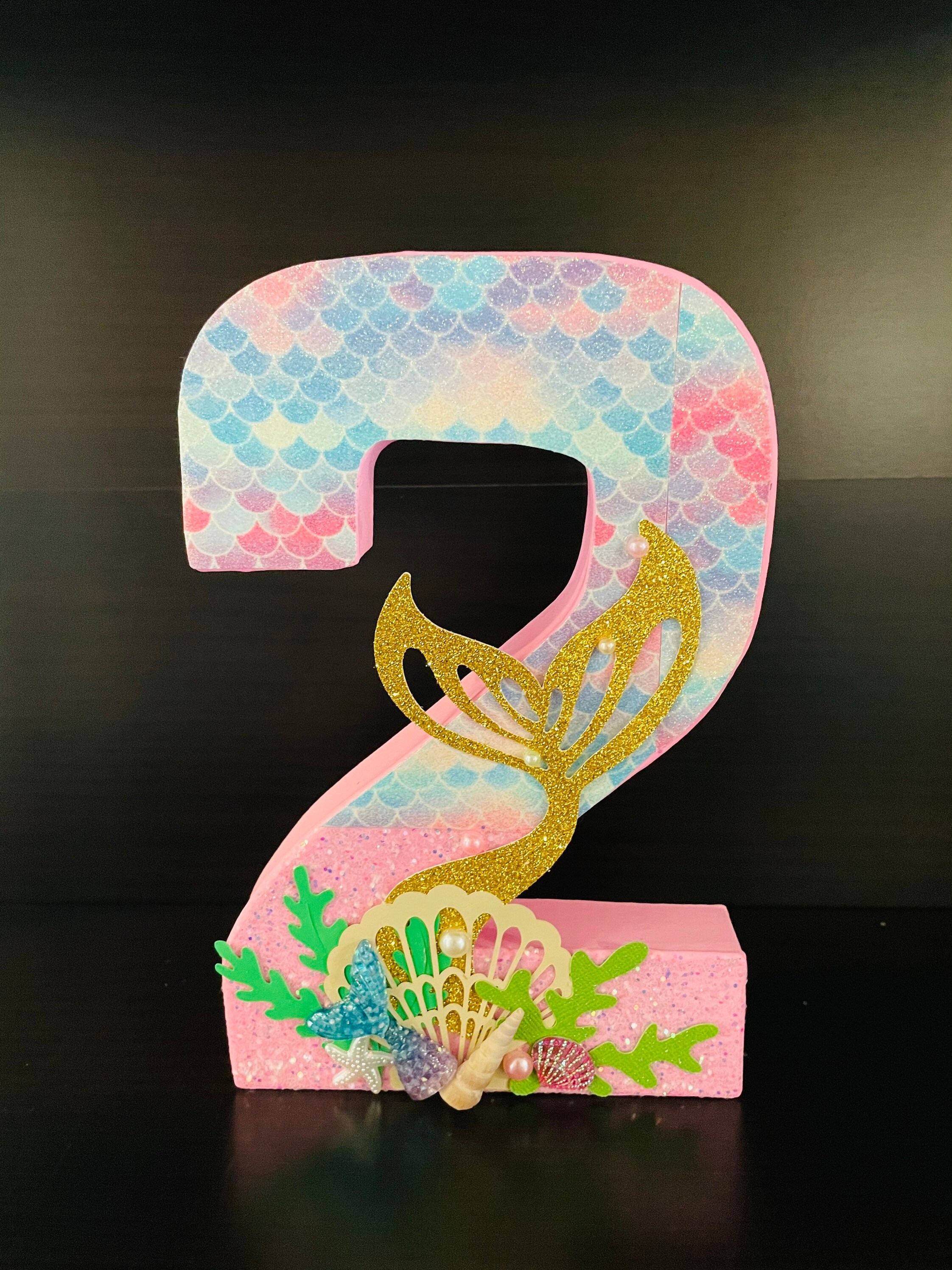 Mermaid Birthday Mermaid Number Birthday Number Mermaid - Etsy