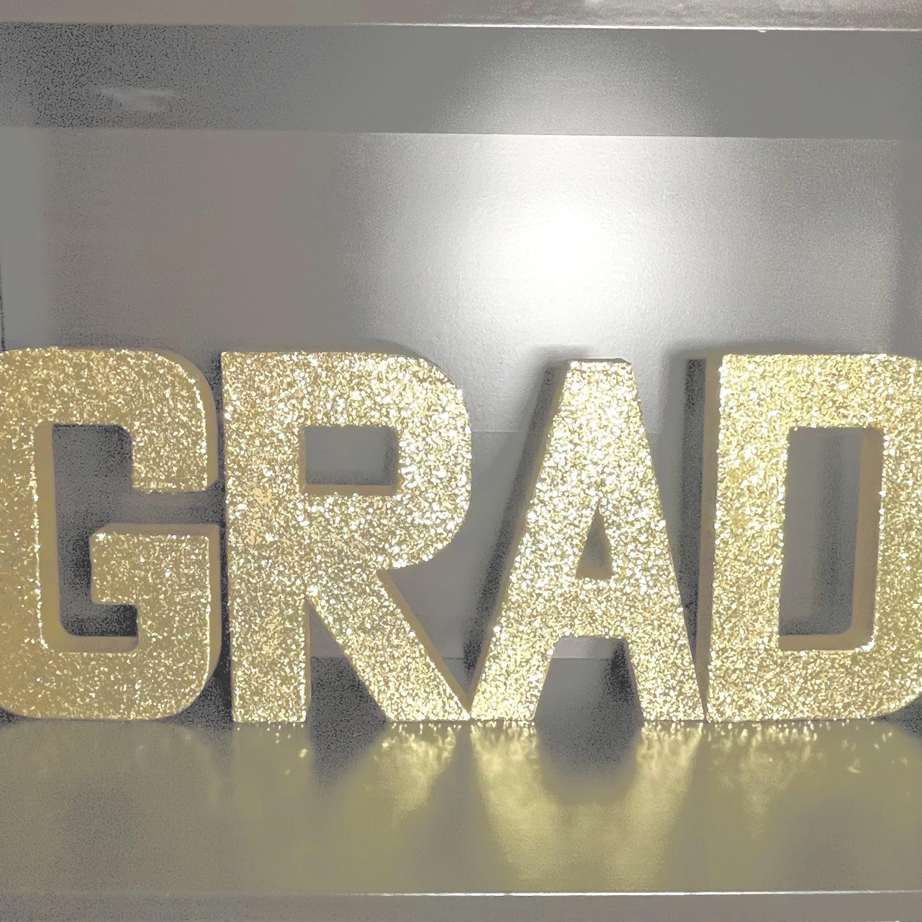 GRADUATION Letters Set of Four, GRAD Letters, Graduation 2026, Grad ...