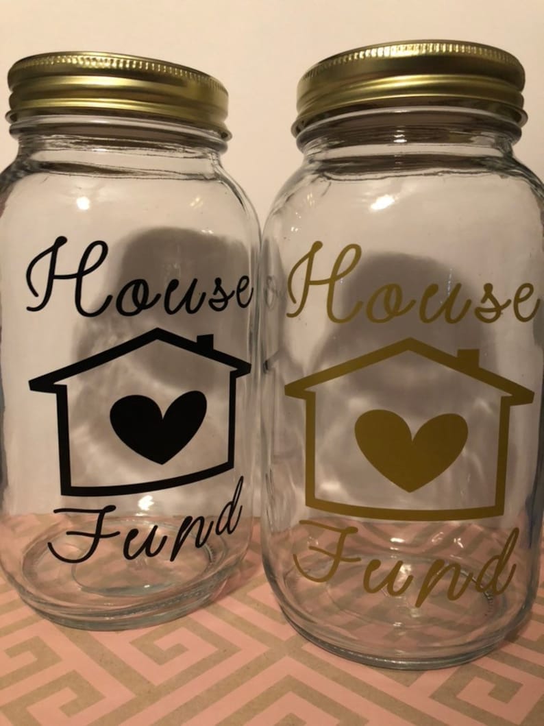 House fund jar Memory Jar Money Jar Treasure Jar Home | Etsy