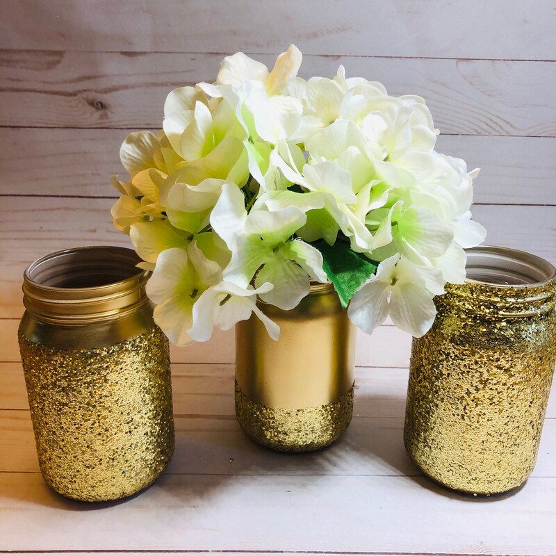 Glitter Mason Jars - Etsy