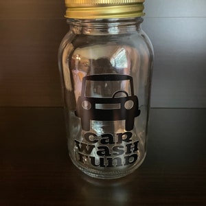 Car Fund Jar, Mason Jar, Money Jar, Treasure Jar, Memory Jar, Car ...