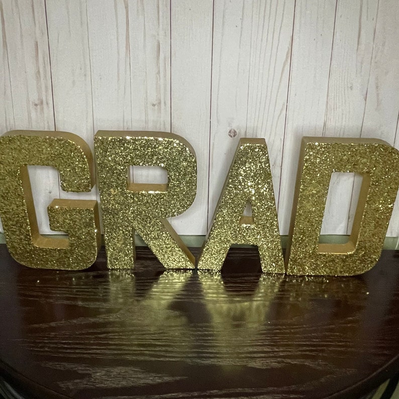 GRADUATION Letters Set of Four GRAD Letters Graduation 2022 - Etsy