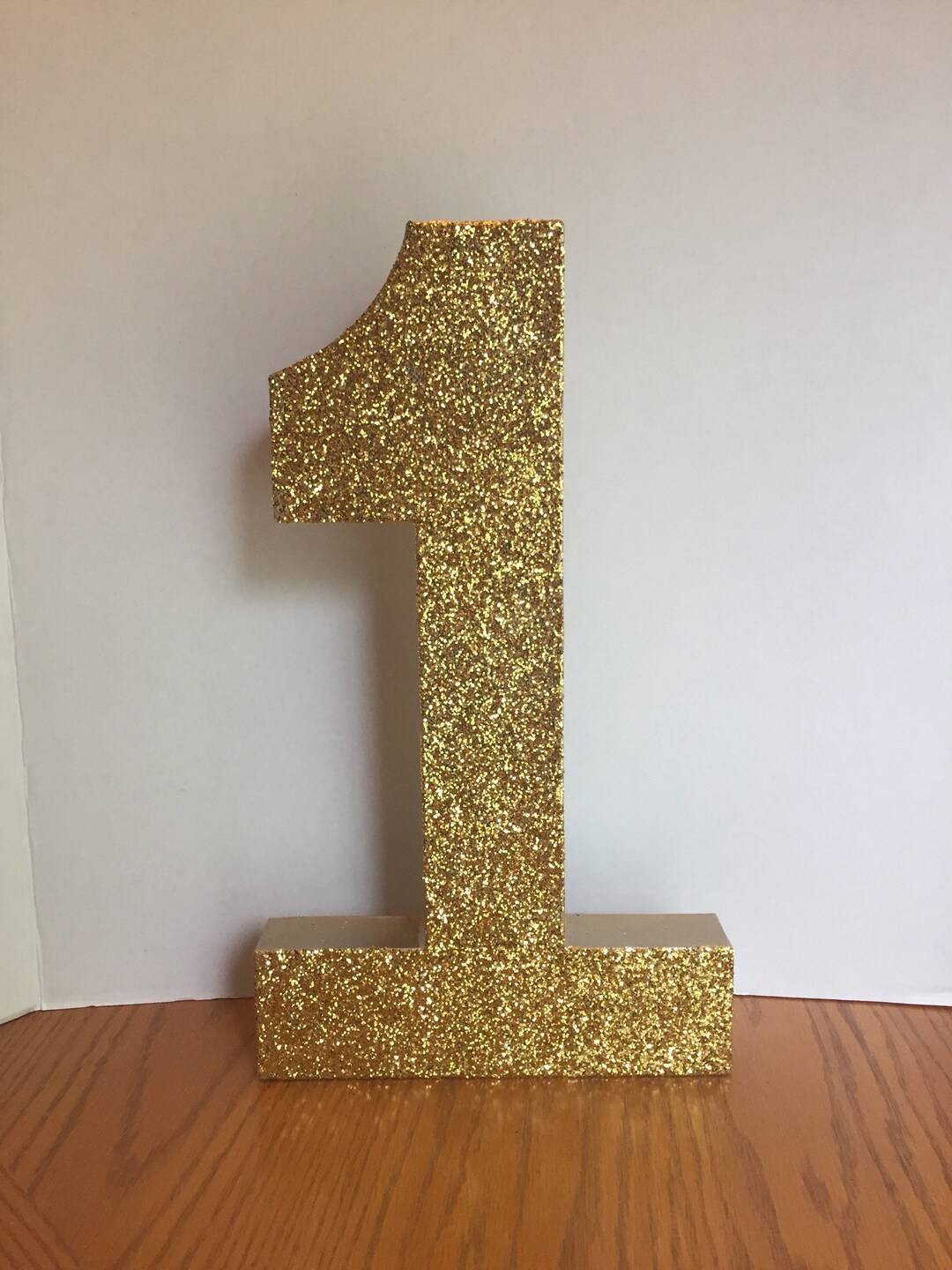 Gold Glitter Number One: 1st Birthday Photo Prop (12 Inch) - Etsy
