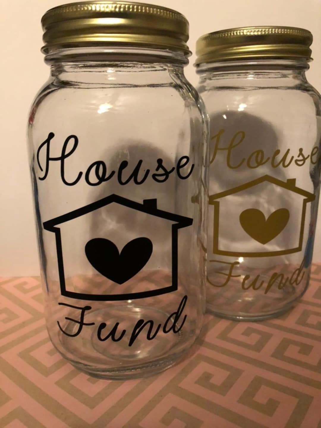 House Fund Jar, Memory Jar, Money Jar, Treasure Jar, Home Savings Jar ...