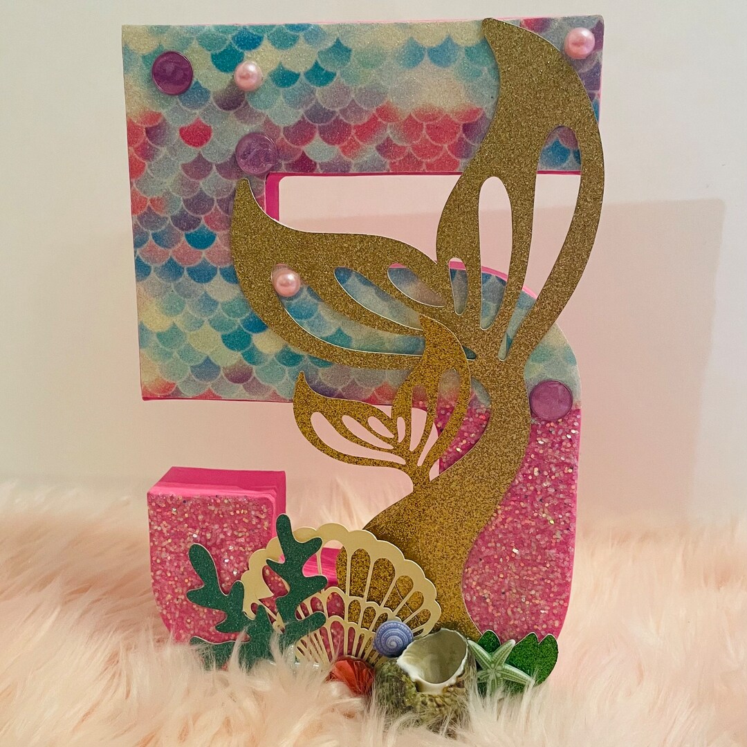 Mermaid Birthday, Mermaid Number, Mermaid Centerpiece, Under the Sea ...