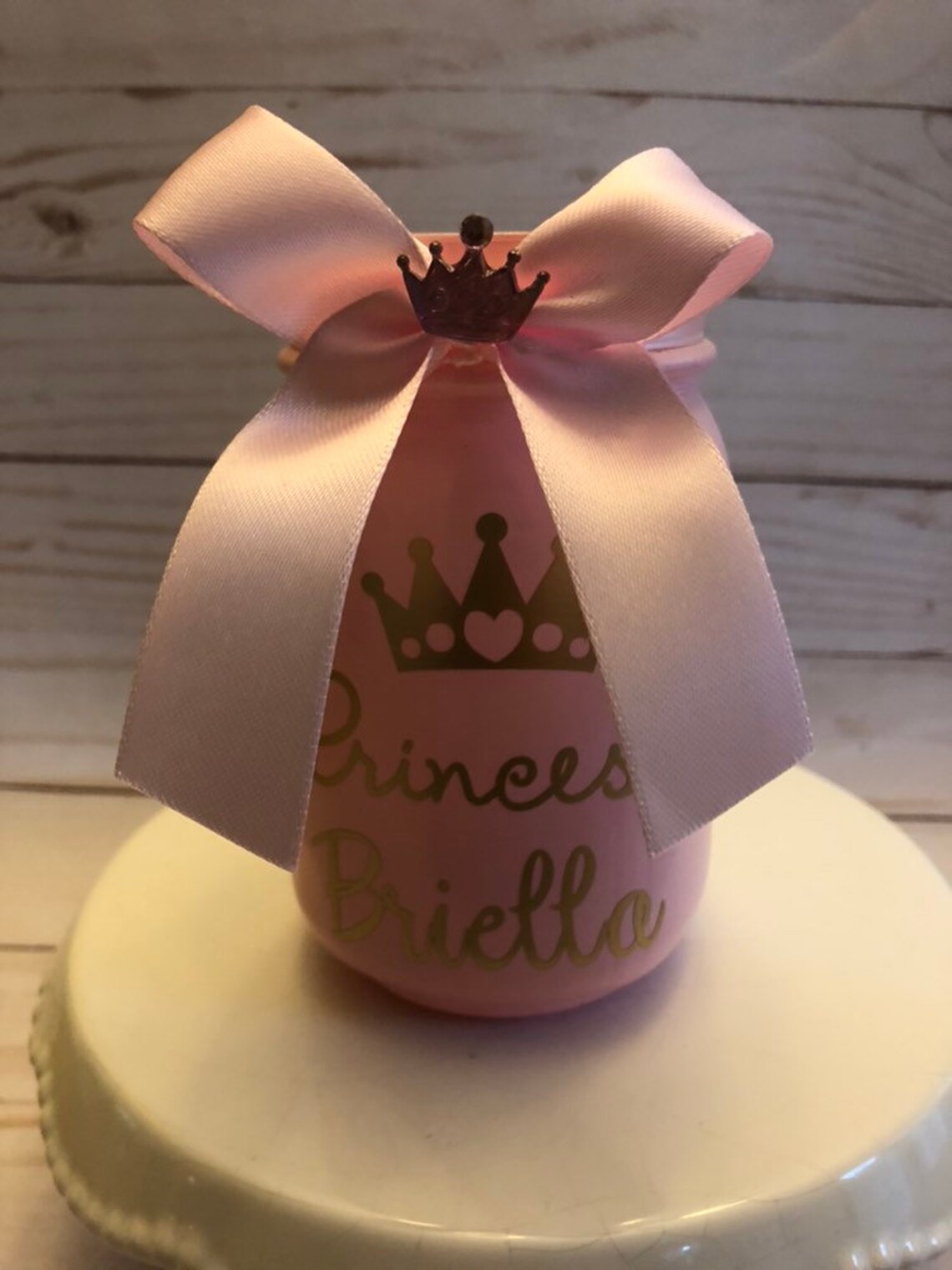 Baby Shower Centerpiece Princess Centerpiece Pink Mason Jar - Etsy