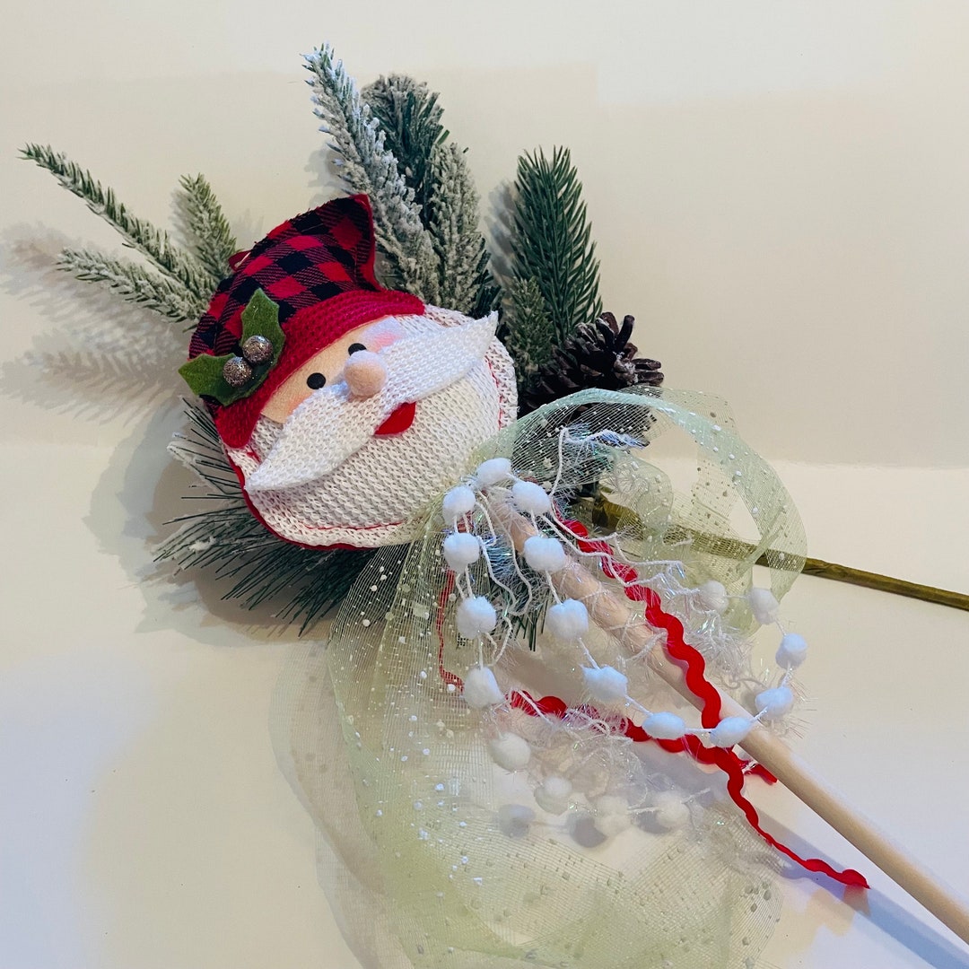 Santa's Magical Wand: Holiday Christmas Favor, Decorative Wand - Etsy