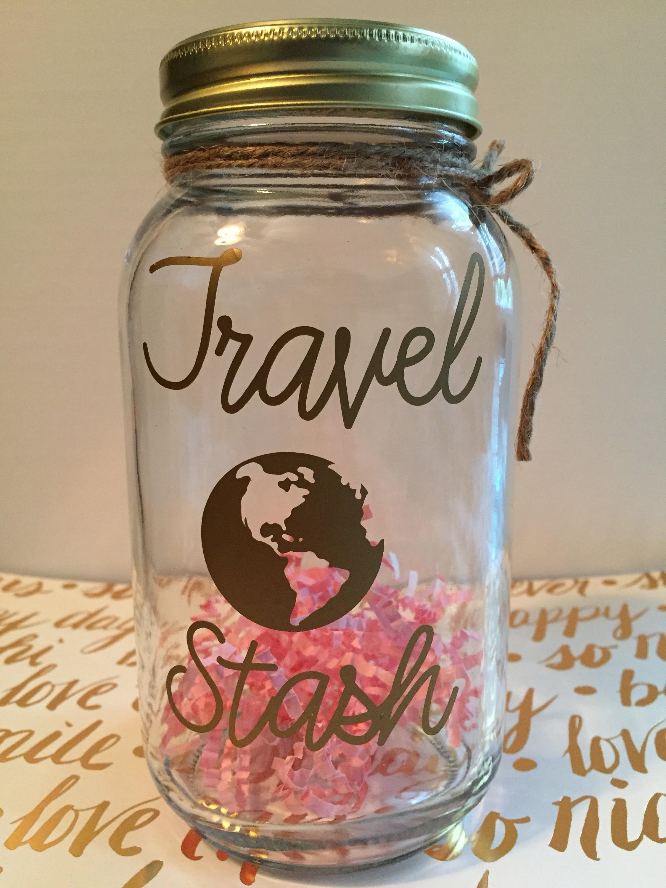 Vacation fund jar Memory Jar Money Jar Treasure Jar | Etsy