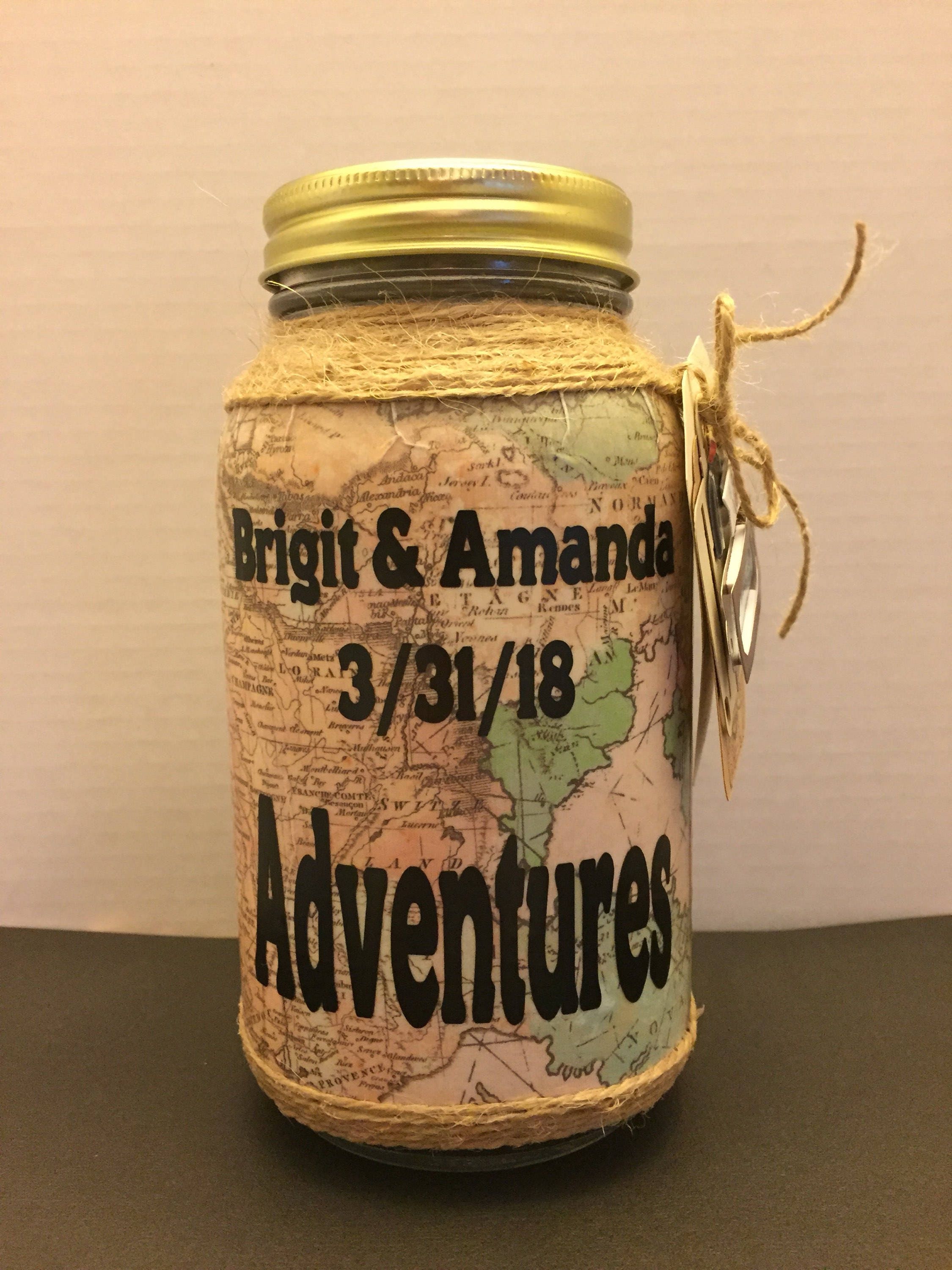 Adventure Fund Jar Memory Jar Adventure Stash Globe Jar | Etsy