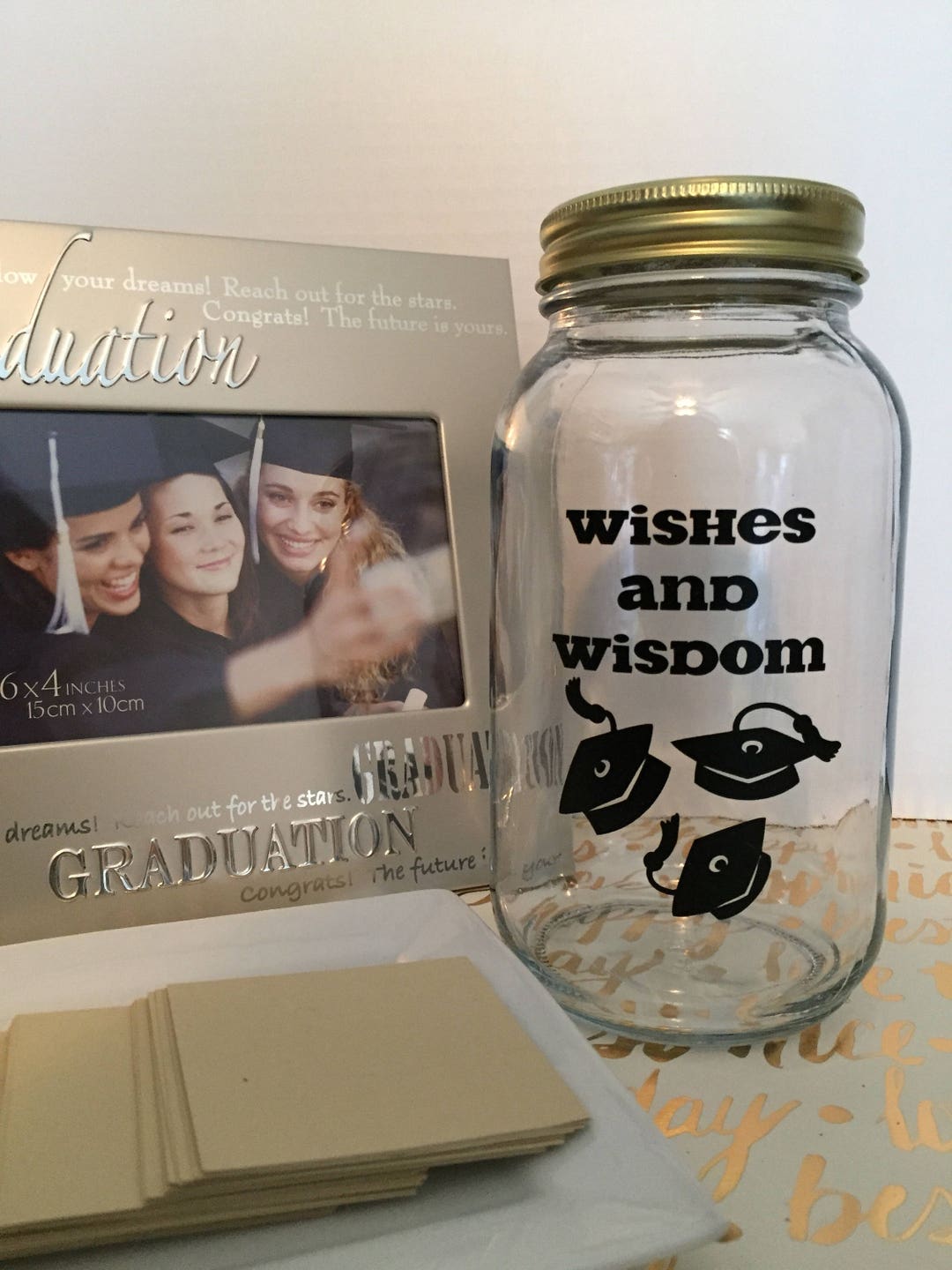 Graduation Wishes Mason Jar: 2025 Congrats Gift - Etsy