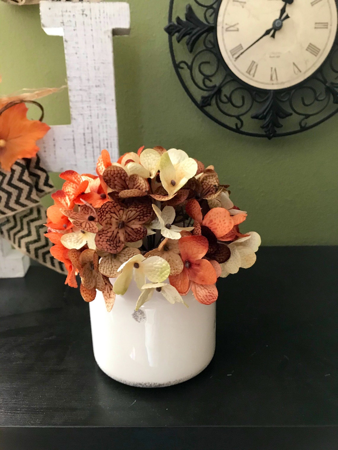Hydrangea Floral Arrangement Fall Floral Decor Multi-color - Etsy