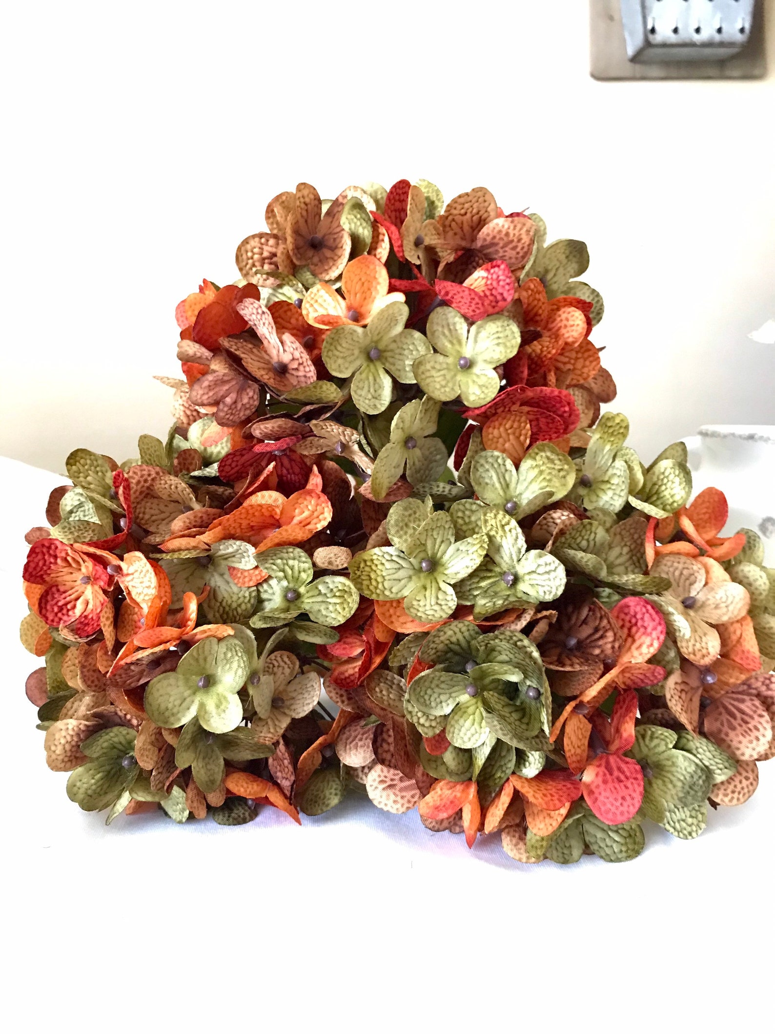 Hydrangea Floral Arrangement Fall Floral Decor Multi-color - Etsy