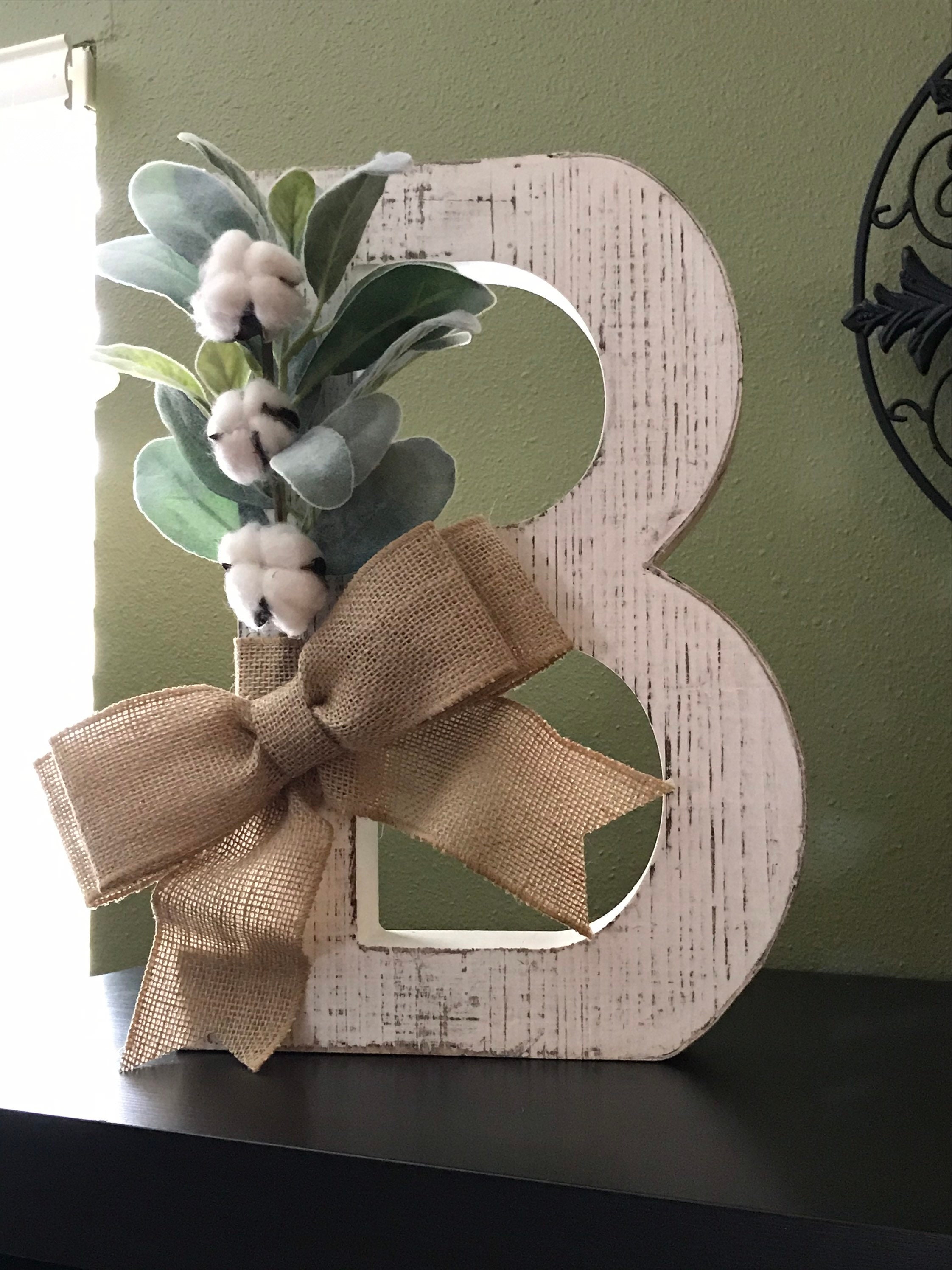 Rustic Farmhouse Wall Decor Free Standing Whitewashed Letter | Etsy