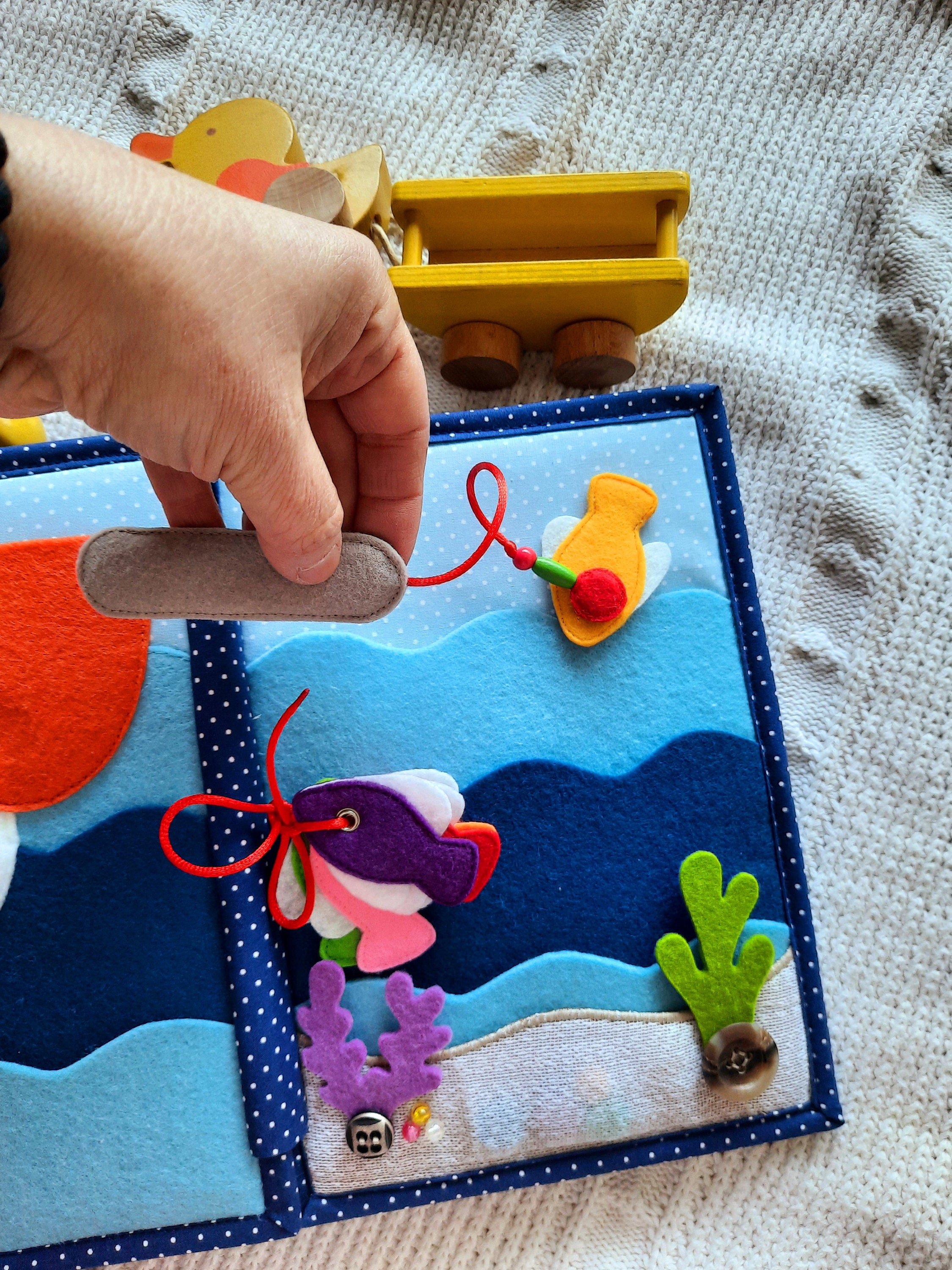 Felt Quiet Book Toddler, Montessori Book, Travel Busy Book, Soft Fabric ...