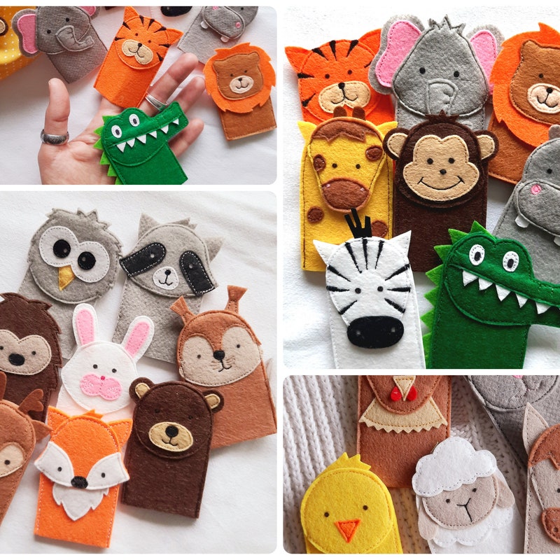 Felt Finger Puppets - Etsy
