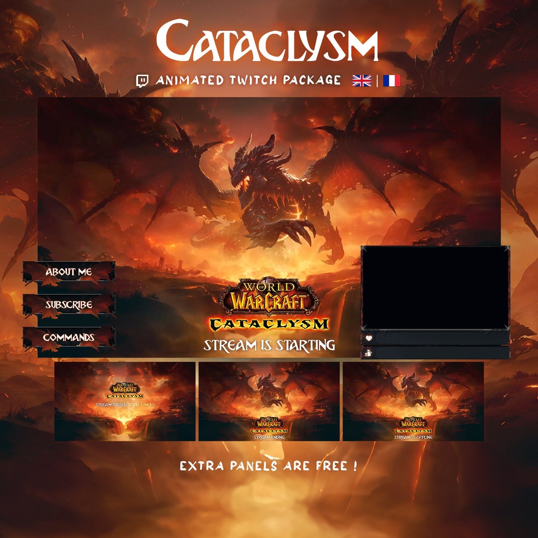Wow Cataclysm Classic Twitch Animated Package Scenes for Streamers ...