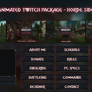 Wow Classic Hardcore | Twitch Pack | Scenes for Streamers | Horde Side ...