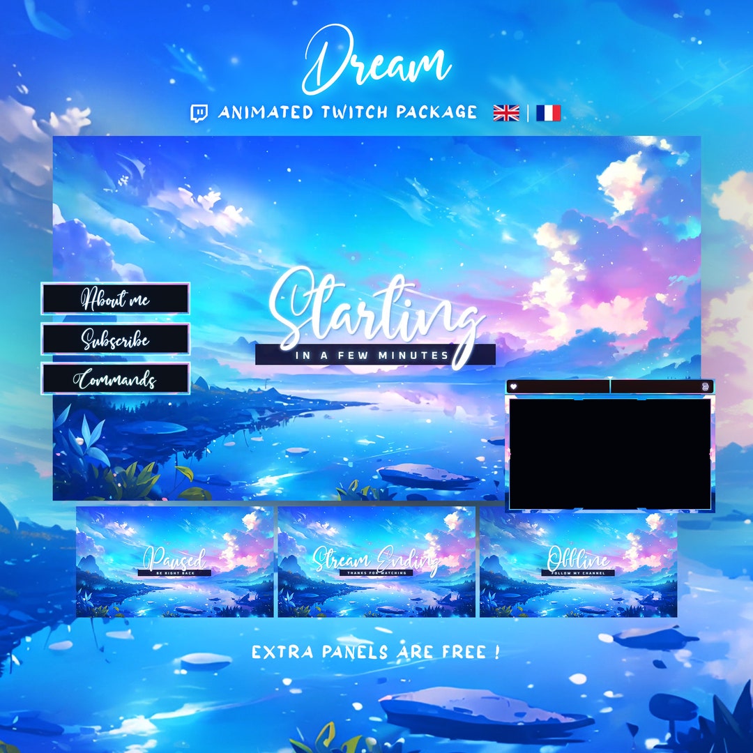 Dream Twitch Animated Package Scenes for Streamers - Etsy