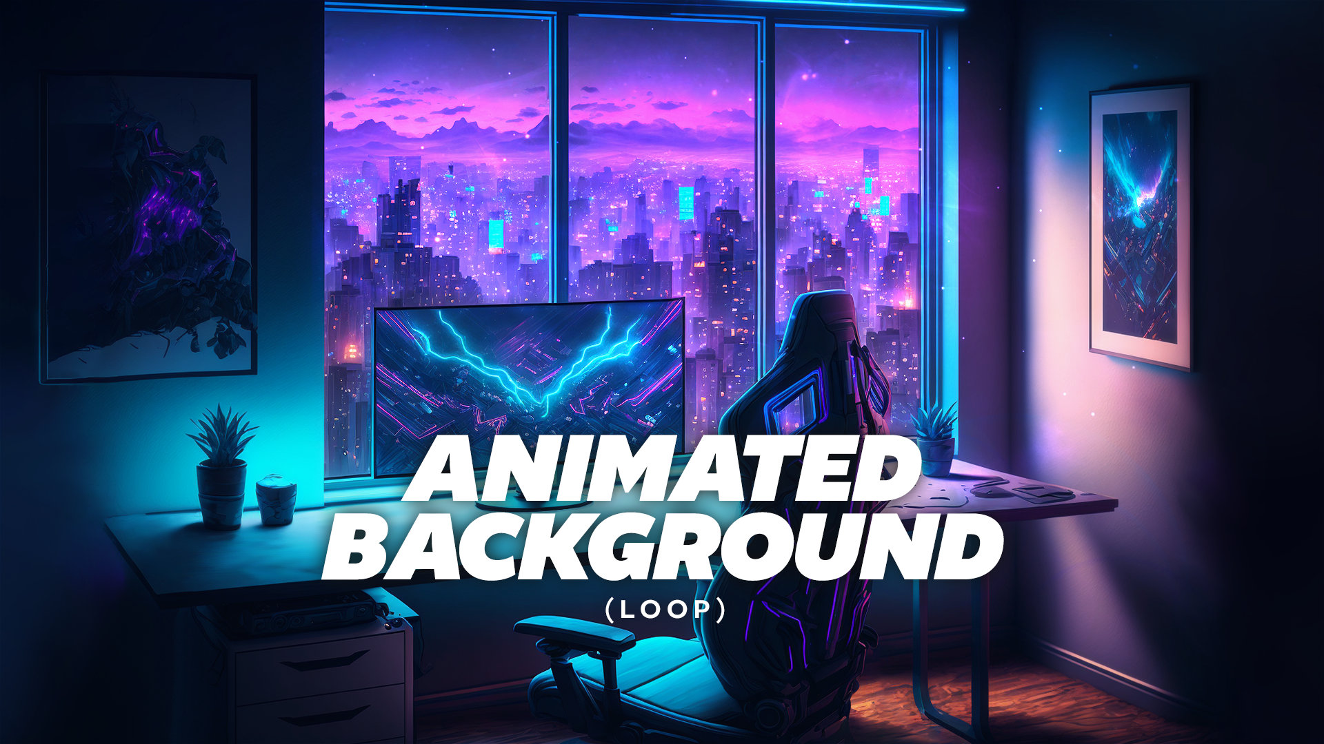 LAST ITEM Animated BACKGROUND Futuristic Room perfect Loop - Etsy