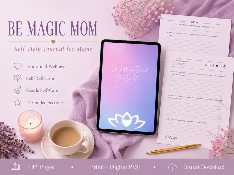 Self-help Journal for Moms | Guided Self-reflection & Emotional ...