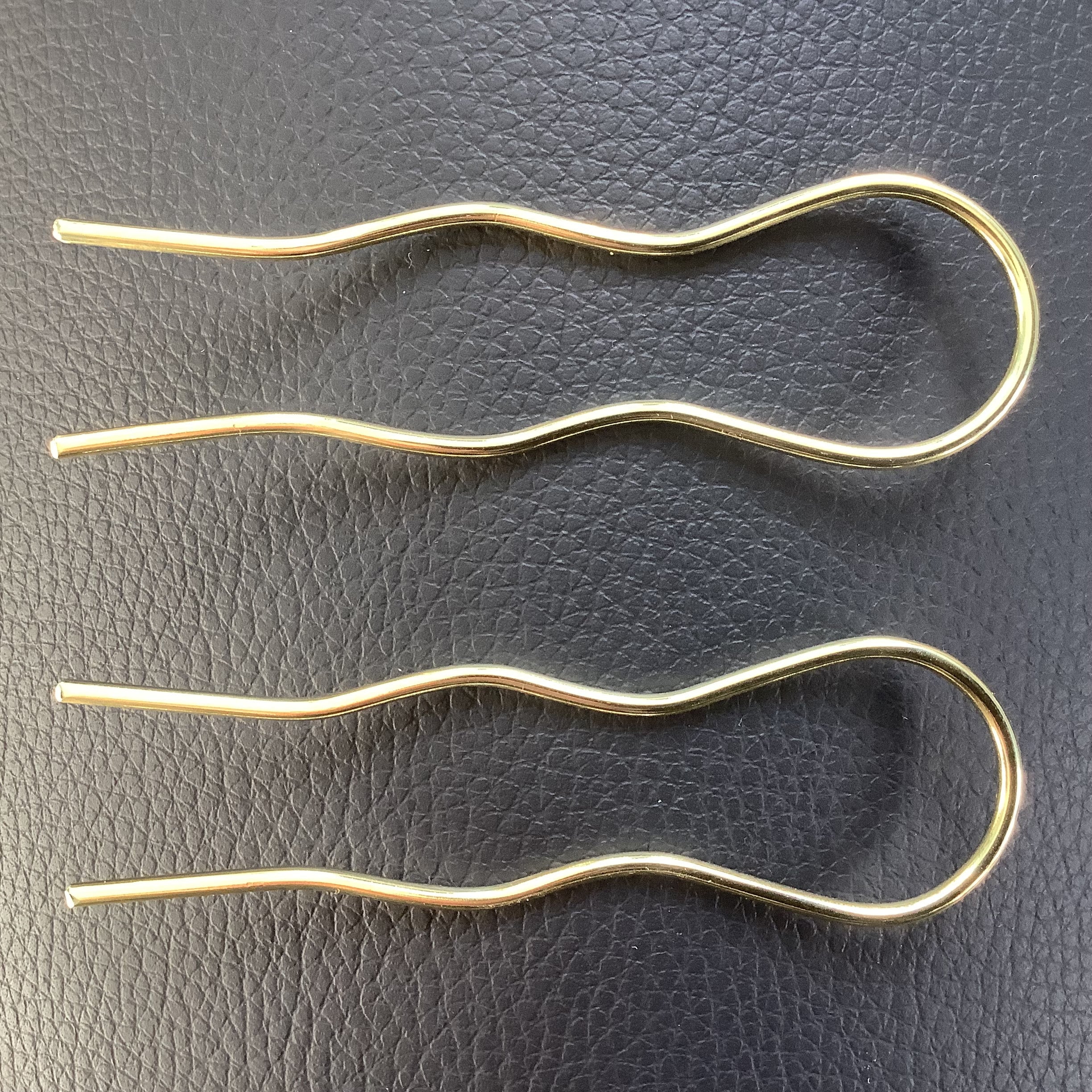 Hair Pins in Highly Polished Brass. Simple Effective Way to Keep Your ...