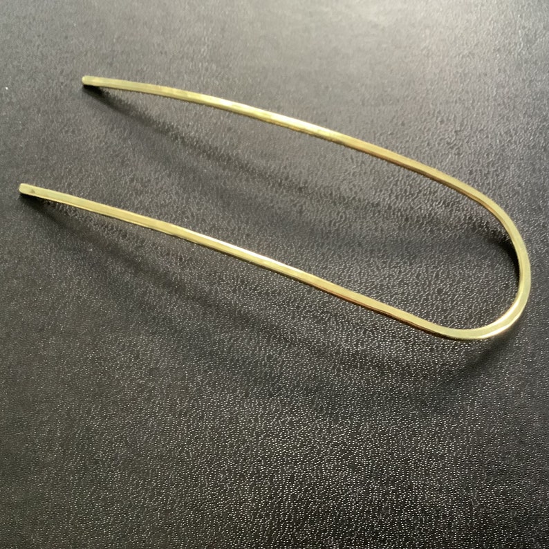 Hair Pin Golden Curved Arc Brass Hair Fork,pin Bun Pin. 3 Sizes Simple ...