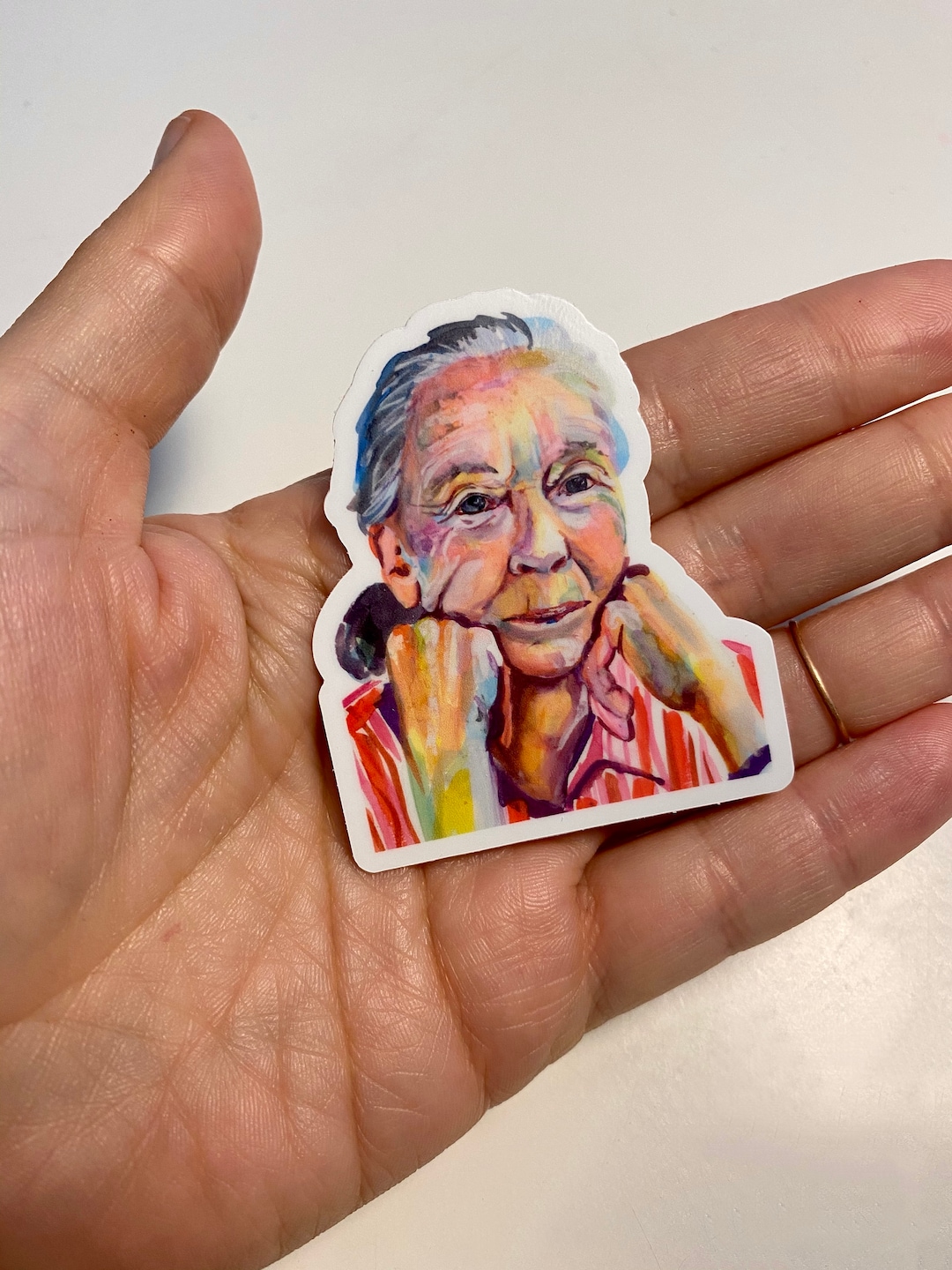 Jane Goodall Vinyl Sticker - Etsy