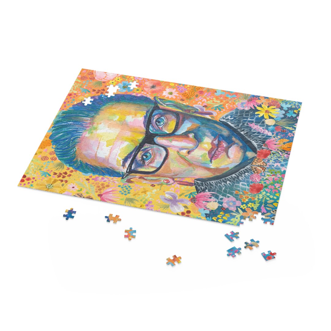 RBG (ruth Bader Ginsburg) & Flowers Puzzle (500 Pieces) - Etsy