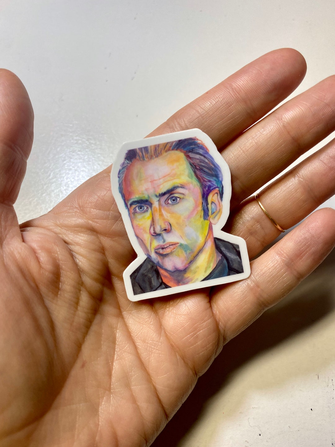 Nicolas Cage Mini Vinyl Sticker - Etsy
