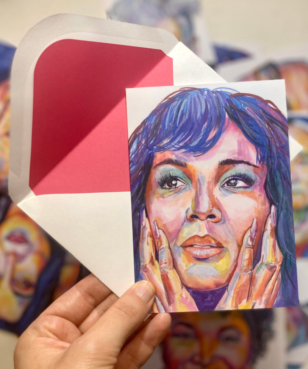 Lizzo Watercolor Portrait Blank Greeting Card - Etsy