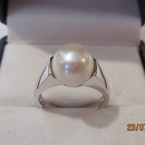 LARGE PEARL RING Pearl Ring White Pearl Ring Big Pearl - Etsy