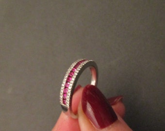 Ruby Eternity Ring - Etsy