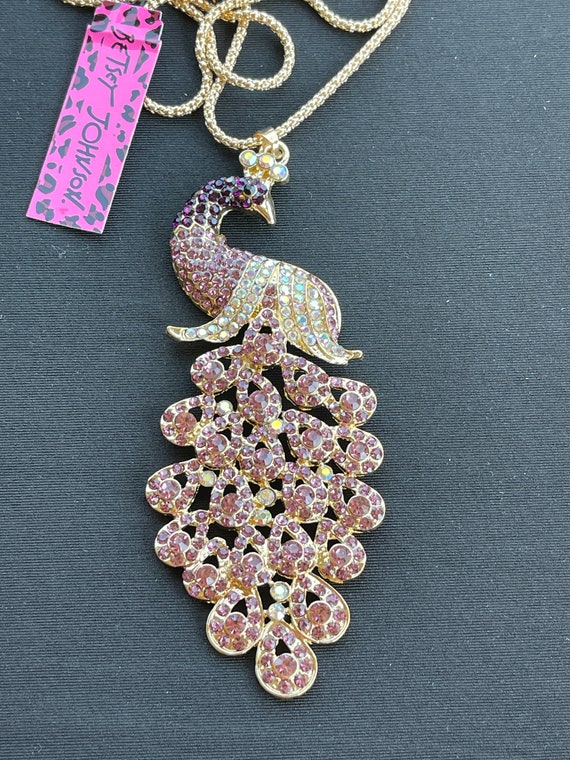 Betsey johnson peacock necklace store
