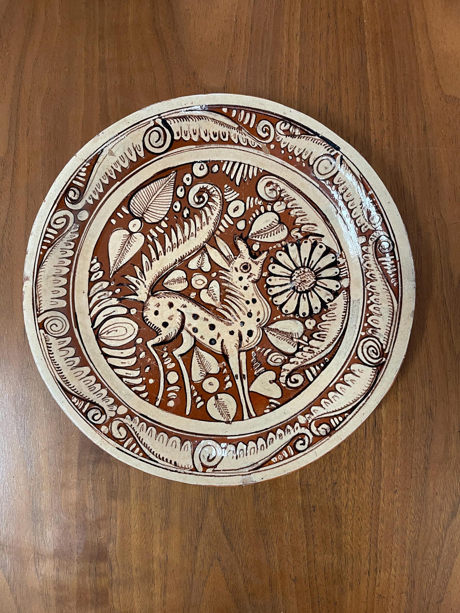 Vintage 1940s Mexican Tlaquepaque Barro Decor Plate 11 - Etsy