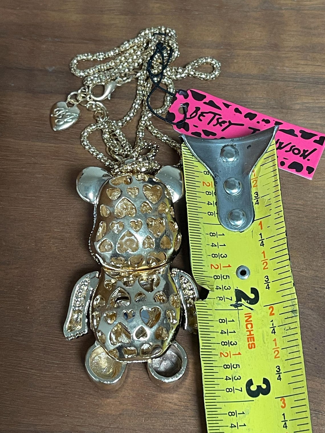 Betsey Johnson Jewelry NOS Teddy Bear Necklace - Etsy