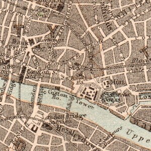 Two 1889 ORIGINAL Vintage Maps of London Rare Antique Decorative Map ...