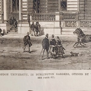 1870 University Architecture Architectural Print London Illustrated ...