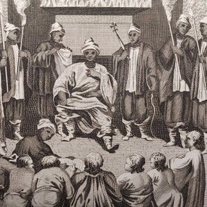 1778 King of the Congo Print Original Copper Engraving Laid Paper ...