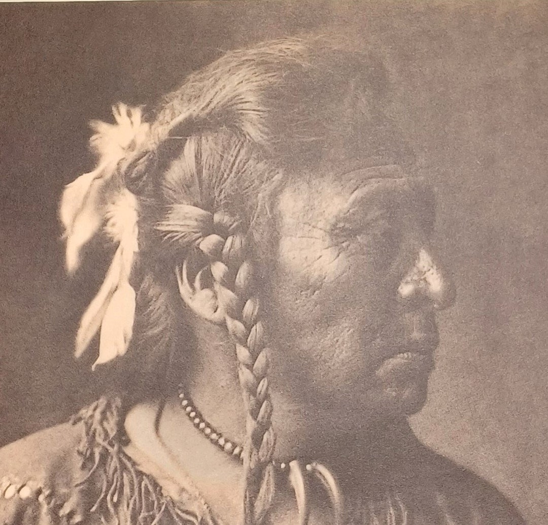 Atsina Tribe Large Original Engraving Native American Plains Indians ...