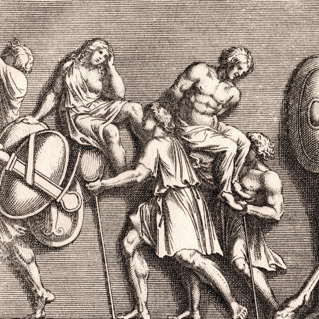 1722 Roman Captives Original Large Rare Print Roman Soldiers Roman ...