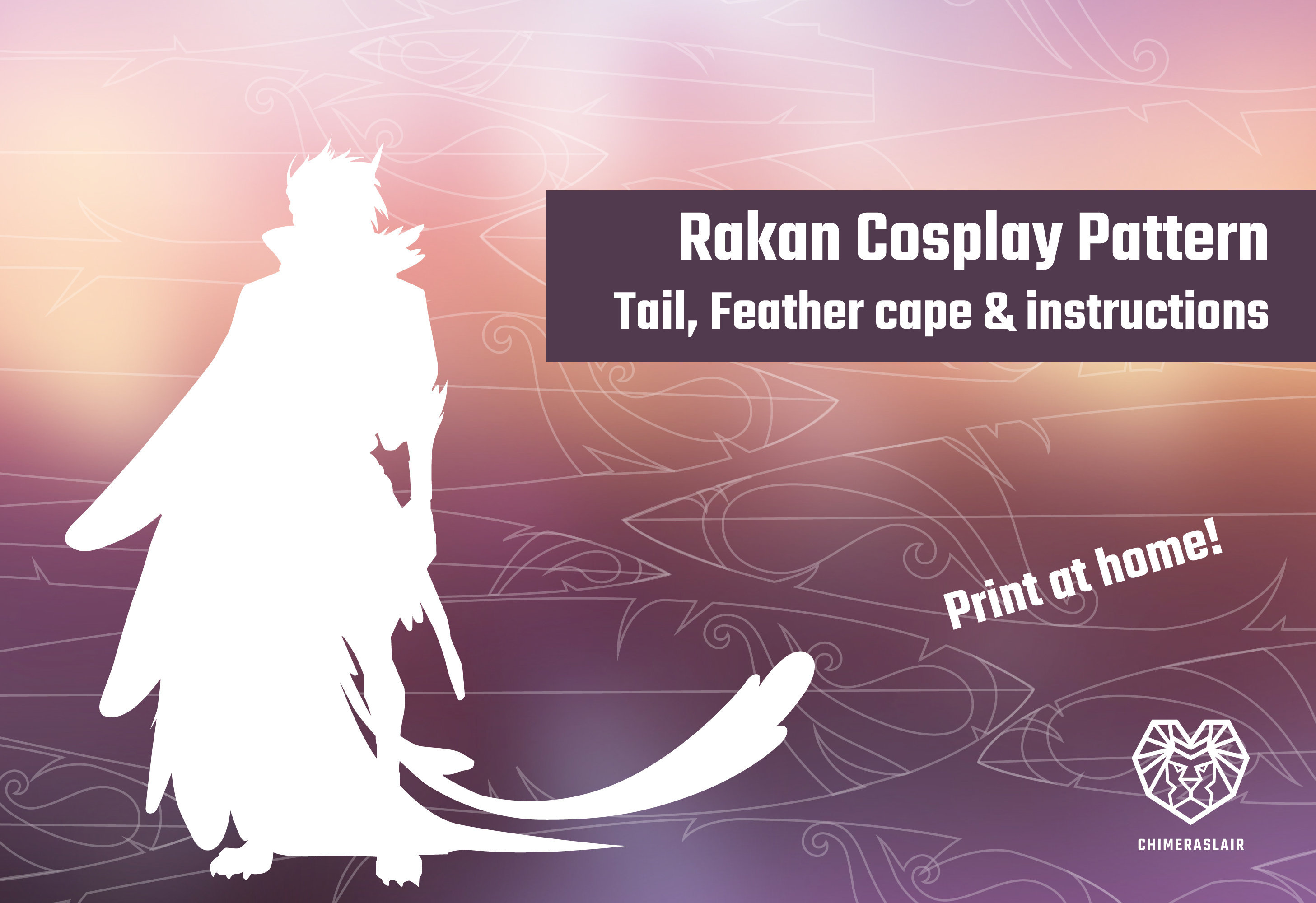 Rakan Cosplay - Feather Cape & Tail Blueprint + Basic Instructions - Etsy
