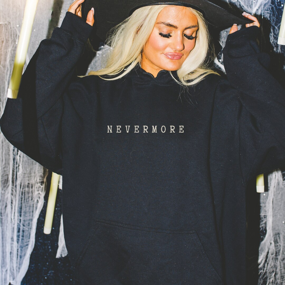 Edgar Allan Poe Hoodie Nevermore Sweater Edgar Allen Poe Dark Academia ...