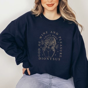 Dionysus Sweatshirt: Greek Mythology Dark Academia Clothing - Etsy