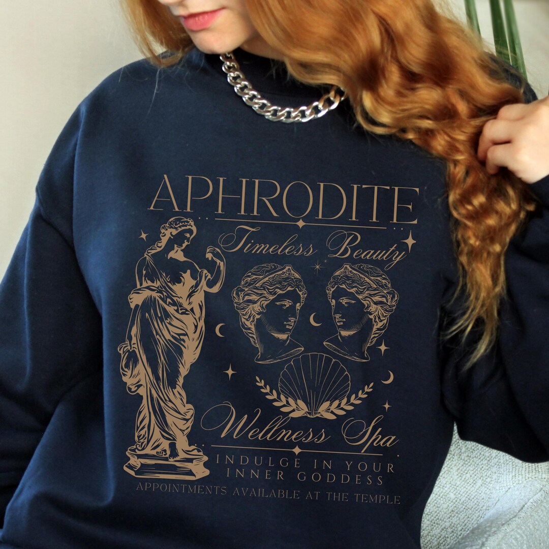 Aphrodite Greek Mythology Literature Sweatshirt Moon Goddess Light ...