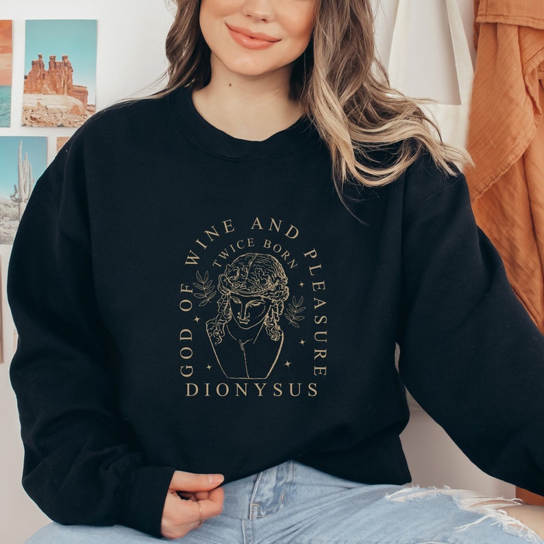 Dionysus Sweatshirt: Greek Mythology Dark Academia Clothing - Etsy